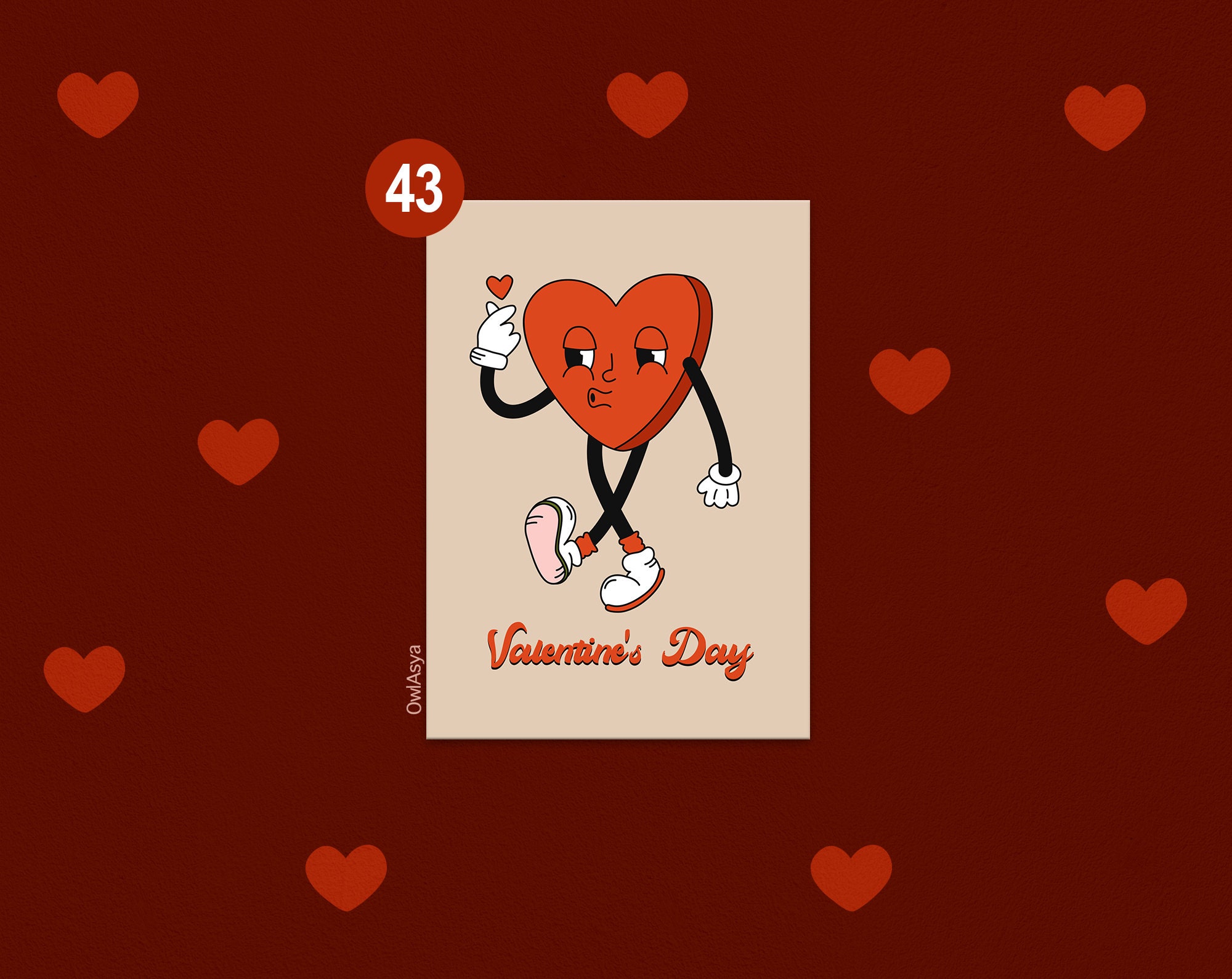 Retro Groovy Valentine Clipart, Hippie Love SVG, Heart Valentine's Day ...