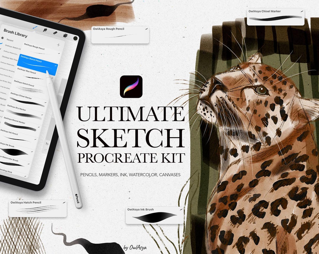 Ultimate Sketch Procreate Brushes, Sketch Pencil, Painting Kit for ...