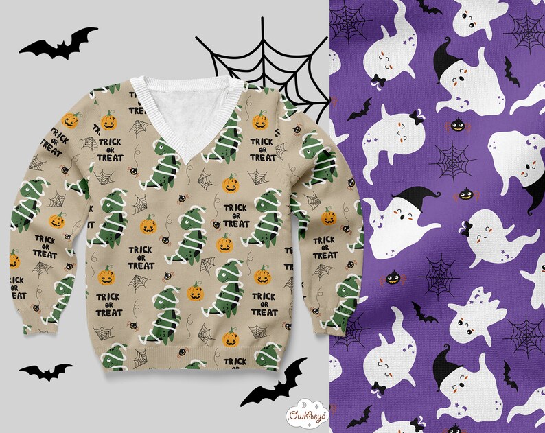 Dino Halloween Clipart, Cute Ghost SVG, Halloween Paper, Dinosaur PNG ...