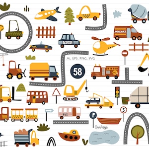 Car SVG Bundle, Transportation Clipart, Truck PNG, Baby Boys Cars, Auto ...