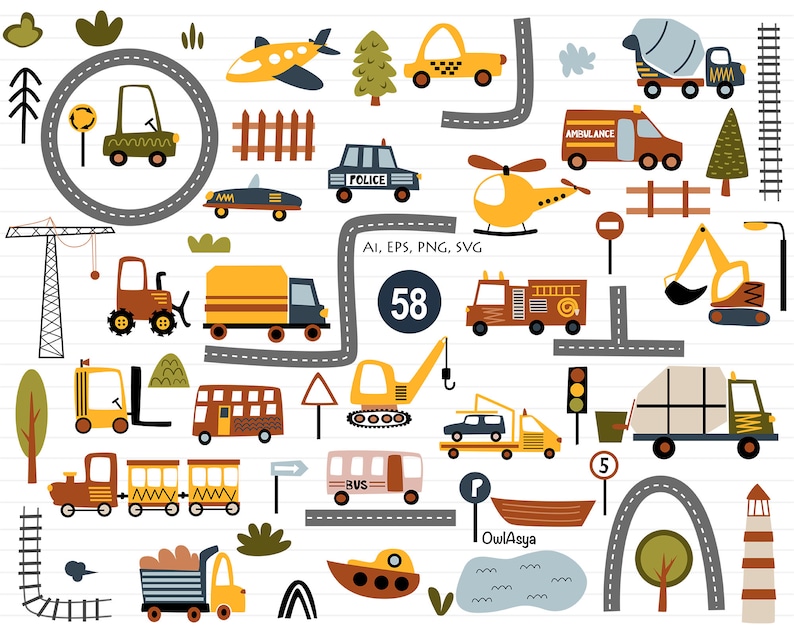 Car SVG Bundle, Transportation Clipart, Truck PNG, Baby Boys Cars, Auto ...