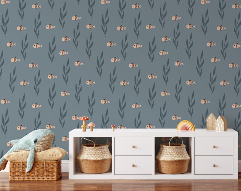 Boho Digital Paper, Sea Animals Printable, Boho Whale Paper, Bohemian ...