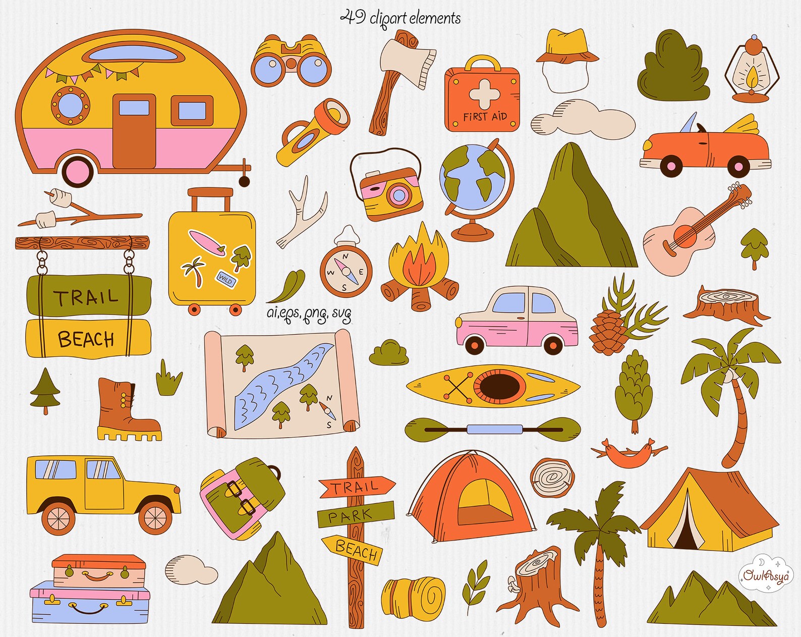 Traveling SVG, Summer Travel Clipart, Tourism Icon Vector SVG, Vacation ...
