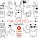 Valentine Animals SVG, Doodle Animals Clipart, Forest Animals PNG, Love ...