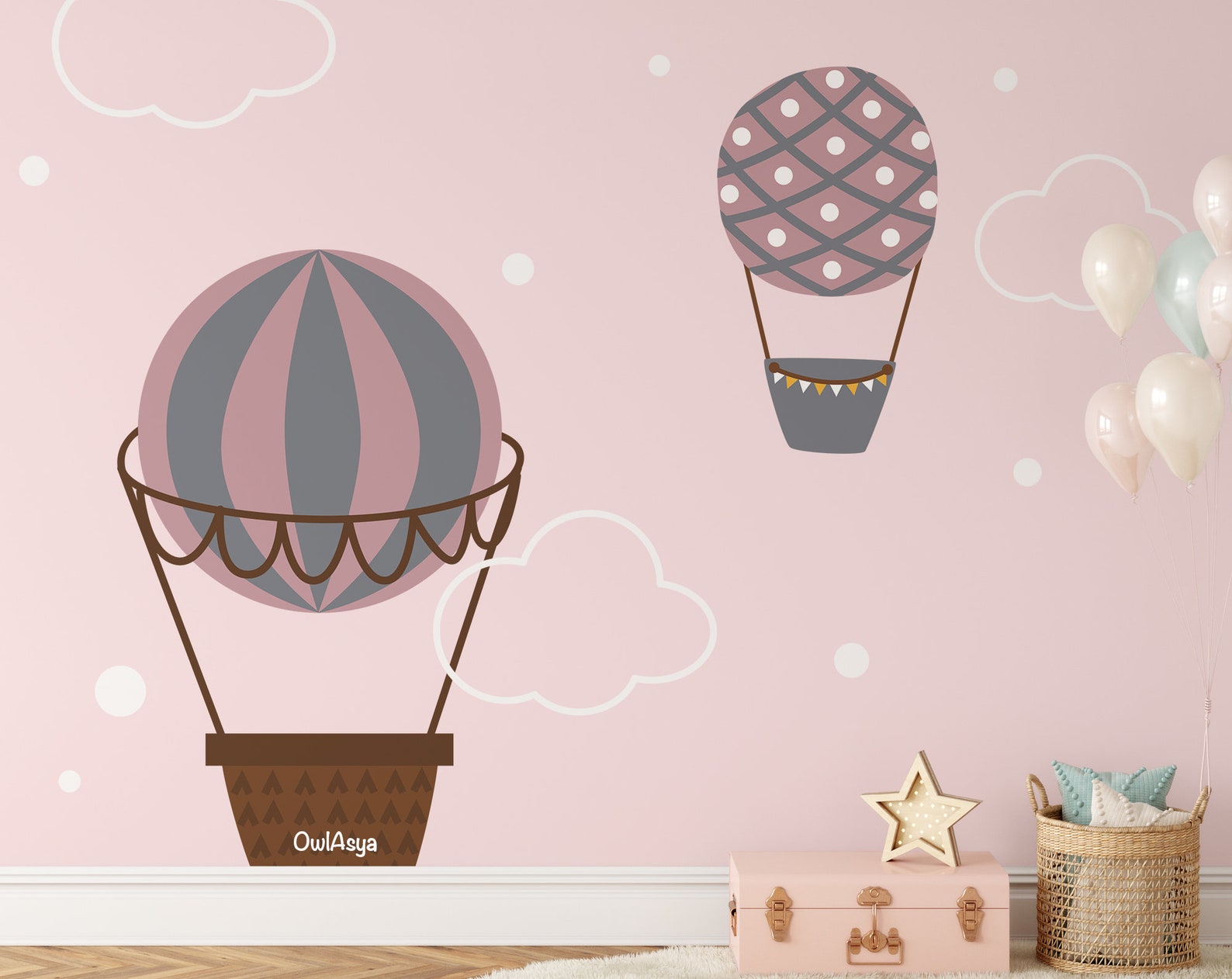 Hot Air Balloon Clipart Balloon SVG Clouds Clipart Kite - Etsy