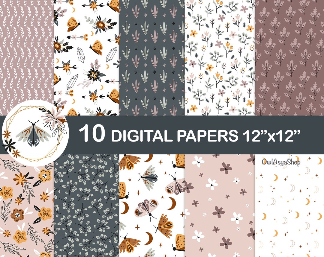 Floral Digital Paper, Spring Seamless Pattern, Flowers Printable ...