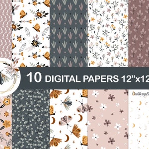 Floral Digital Paper, Spring Seamless Pattern, Flowers Printable ...