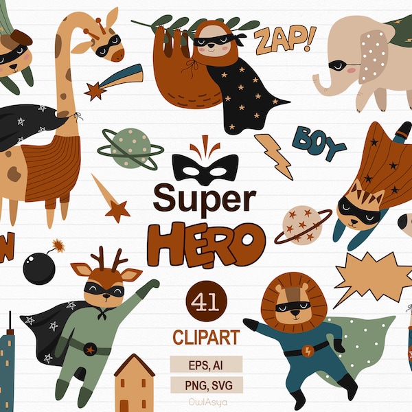 Heroes Clipart - Etsy