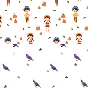 Farm Life Animals Digital Paper, Animals Seamless Pattern, Farm ...