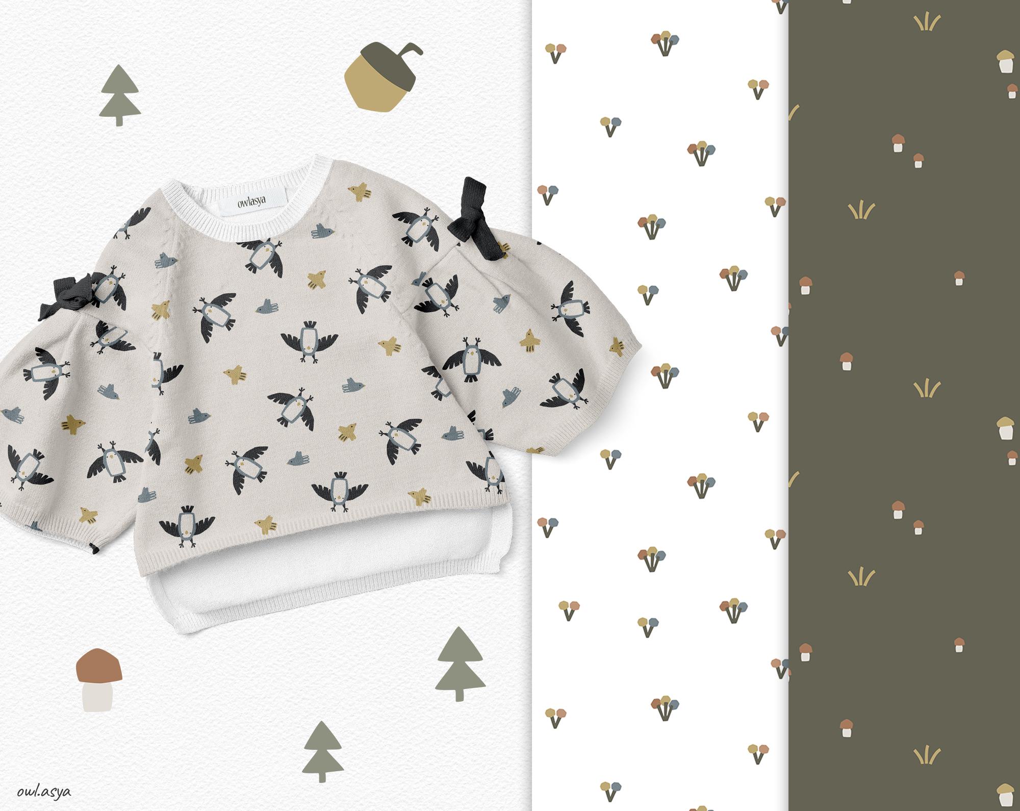 Forest Animals Digital Papers, Animals Seamless Patterns, Woodland ...