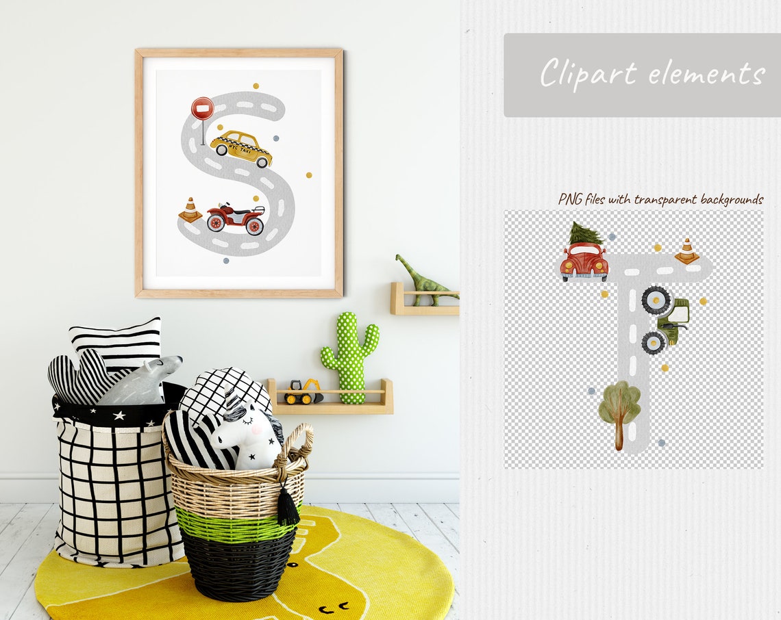 Transport Alphabet Letters, Vehicles ABC Print, Classroom Print, Kids ...