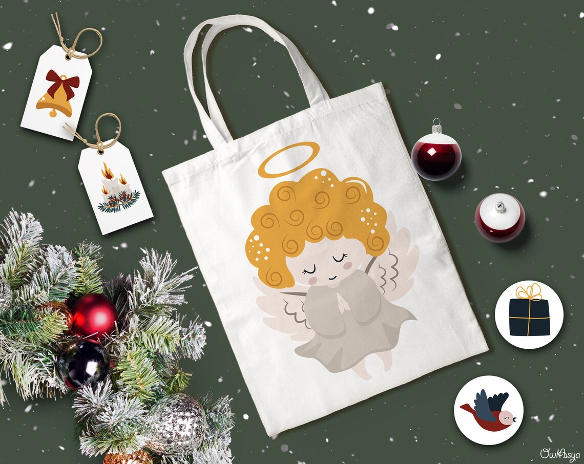 Christmas Angel Clipart, Cute Angel SVG, Angel PNG, Christmas Clipart ...