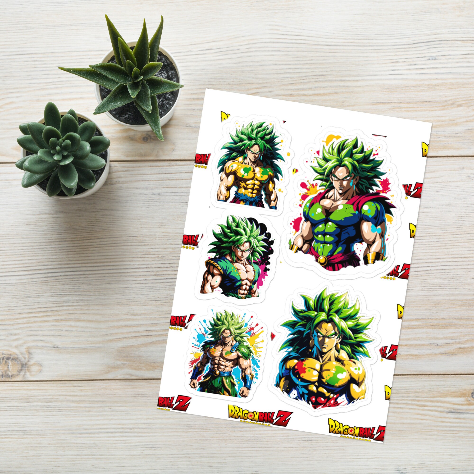 Anime Saiyan Sticker Sheet, Cute Anime Sticker Sheet for Sticker ...