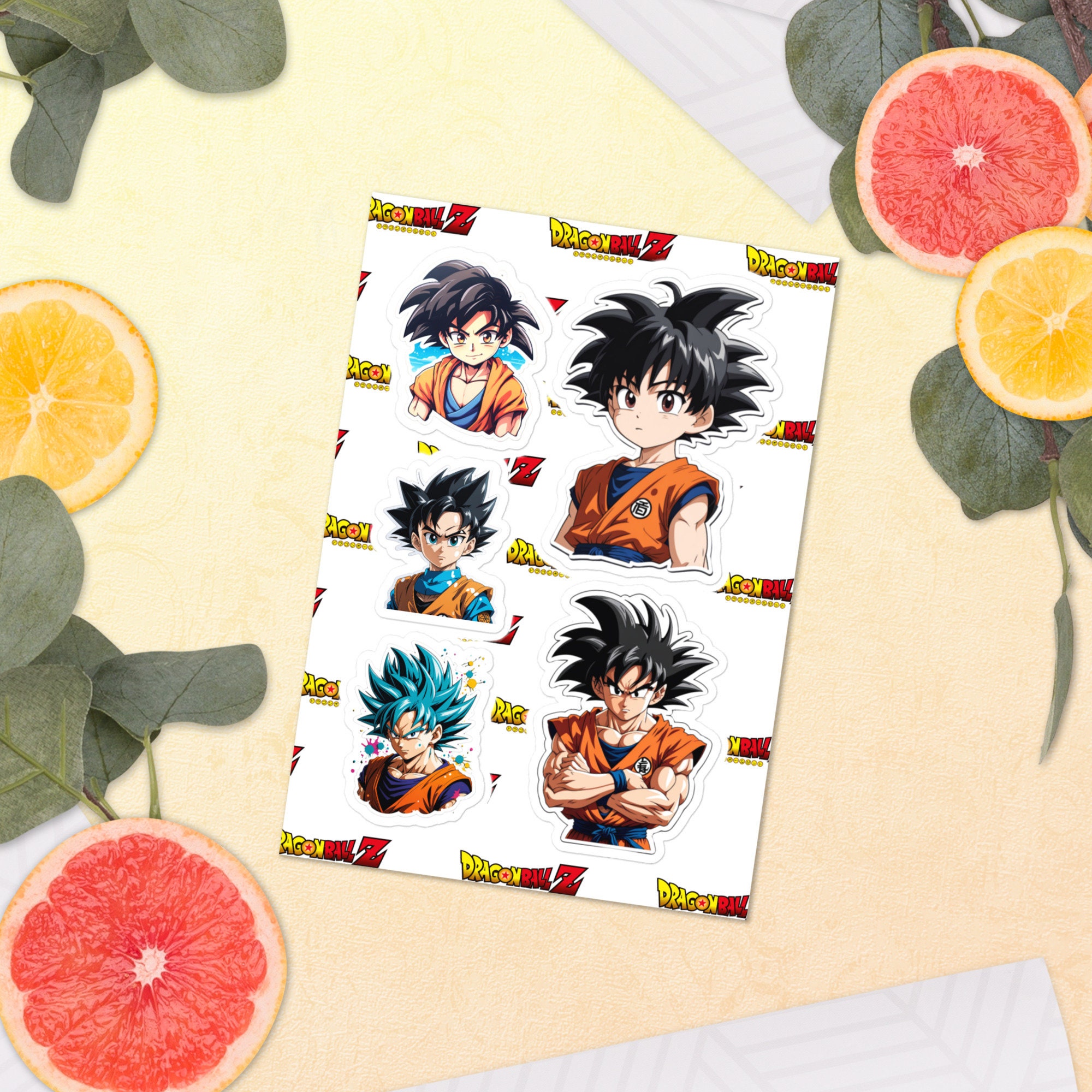 Anime Saiyan Sticker Sheet, Cute Anime Sticker Sheet for Sticker ...