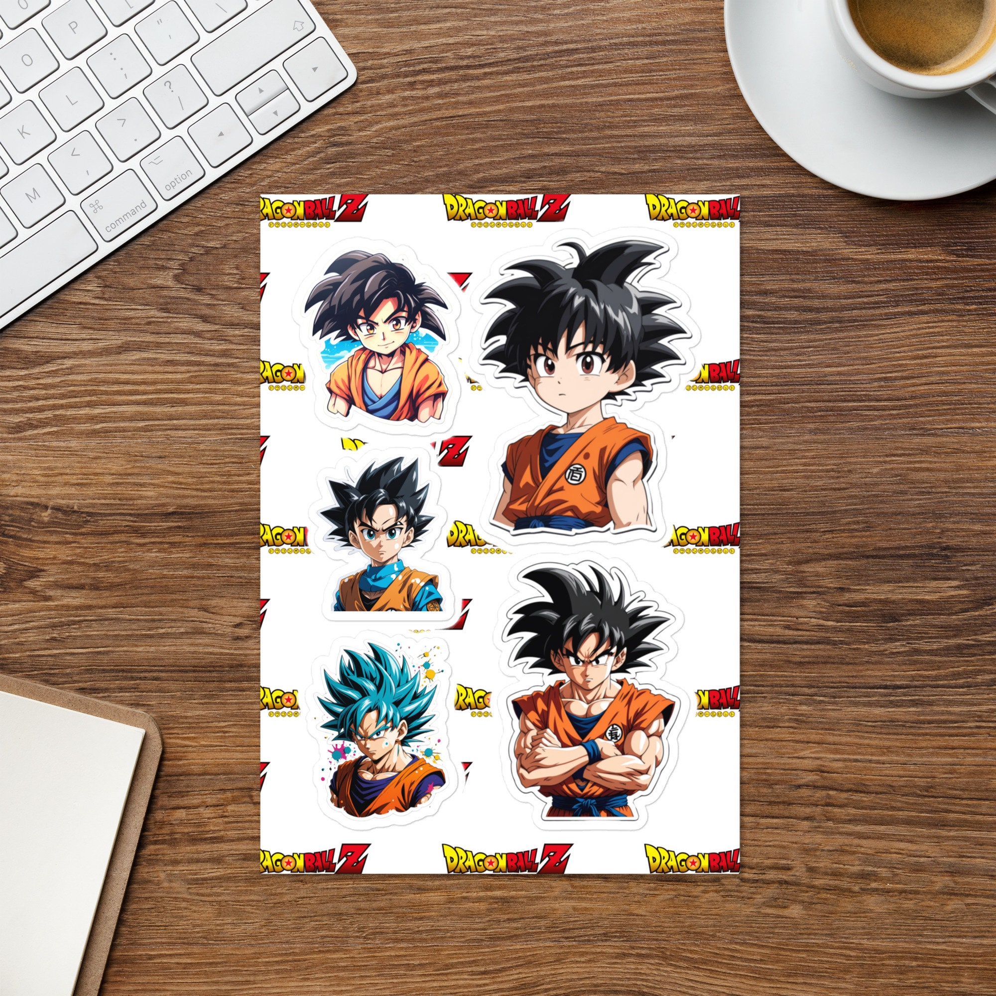 Anime Saiyan Sticker Sheet, Cute Anime Sticker Sheet for Sticker ...