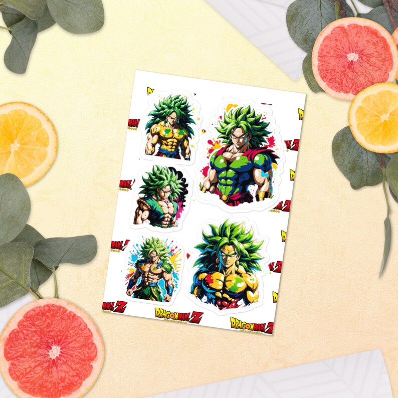 Anime Saiyan Sticker Sheet, Cute Anime Sticker Sheet for Sticker ...