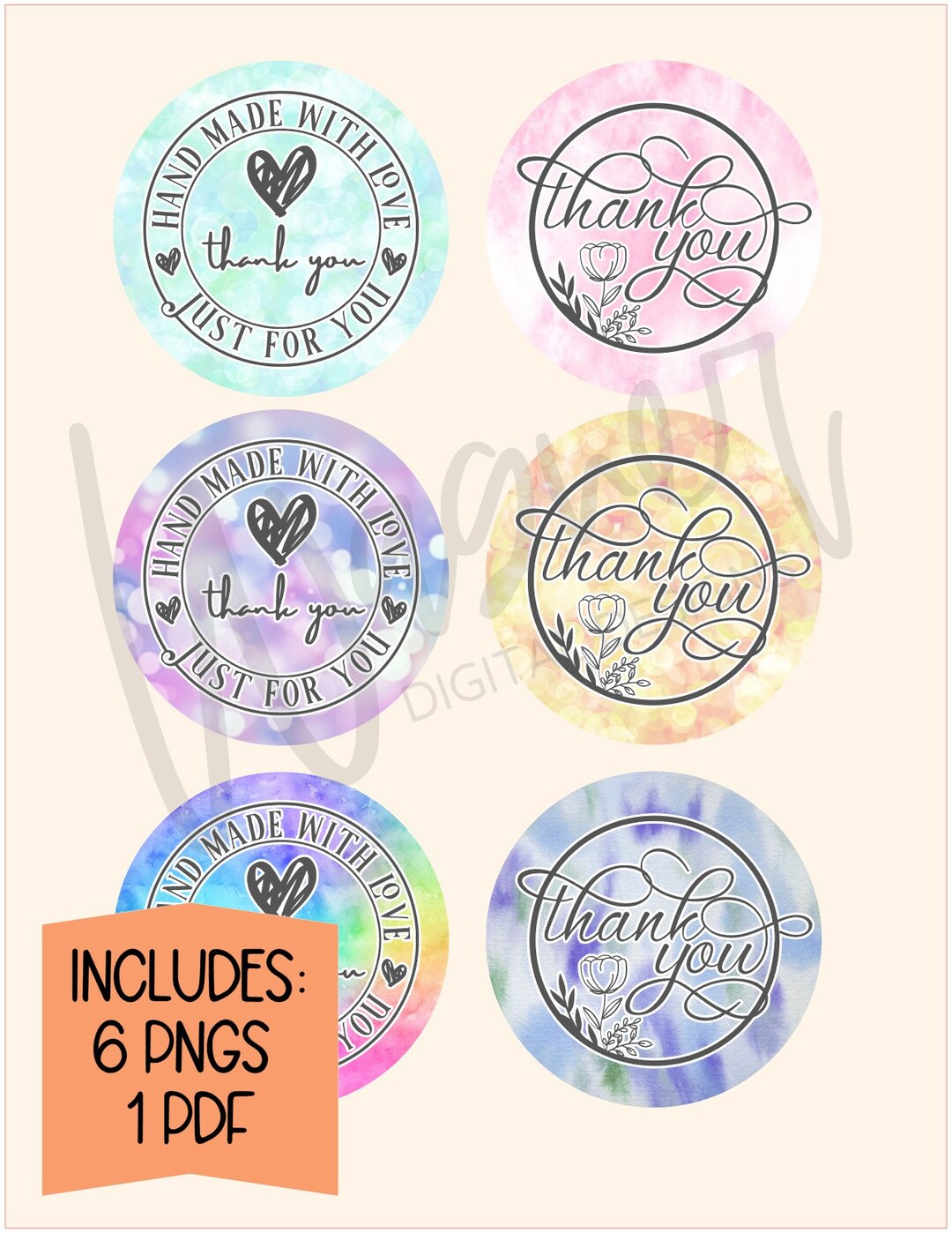 Thank You Stickers Eddie Print Digital Instant Download PNG Printer PDF ...