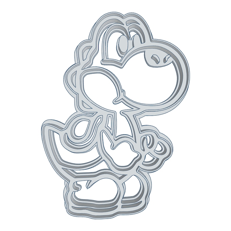 Yoshi - Cookie Cutter (imprints and Cuts) - Download - Etsy