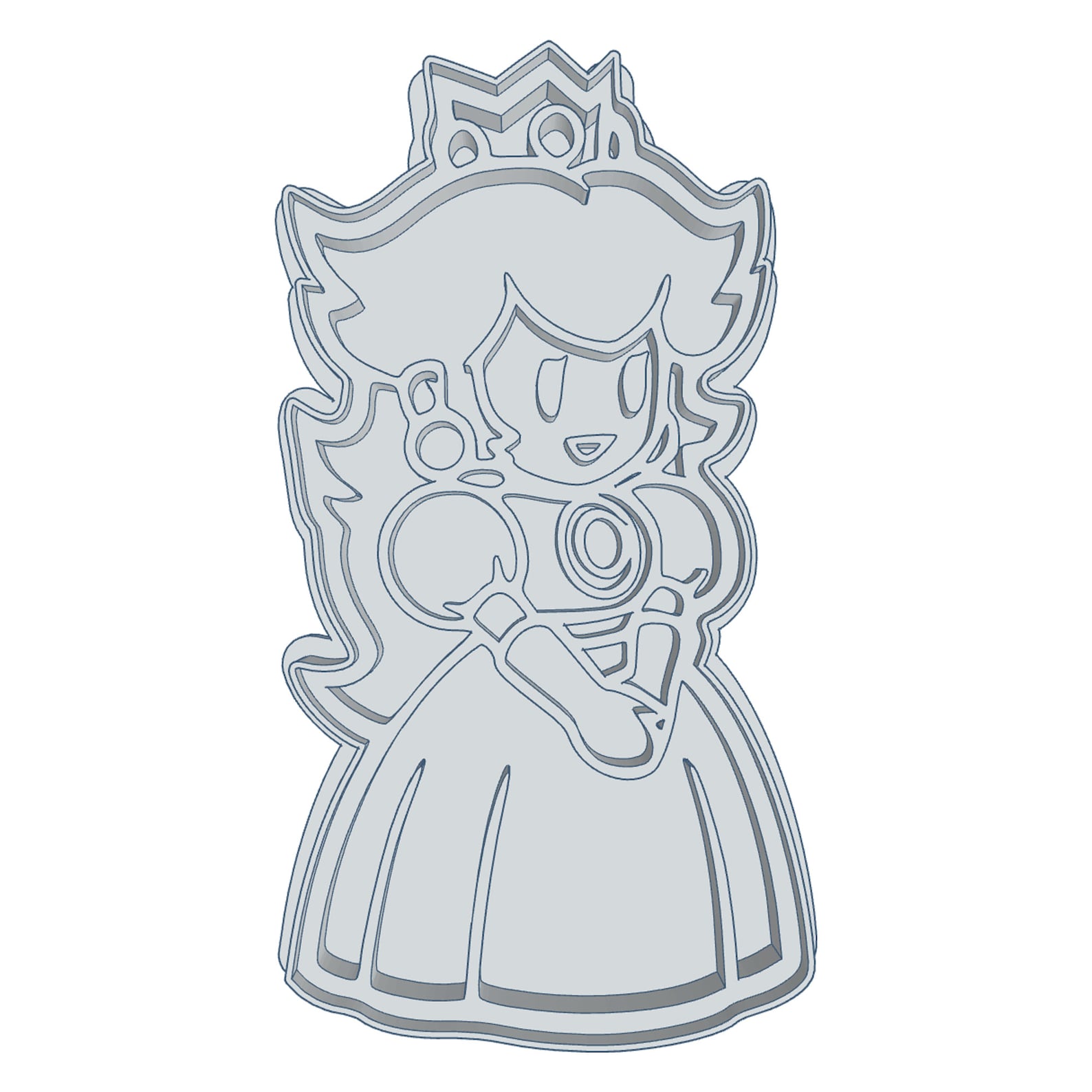 Princess Peach - Cookie Cutter (imprints and Cuts) - Download - Etsy