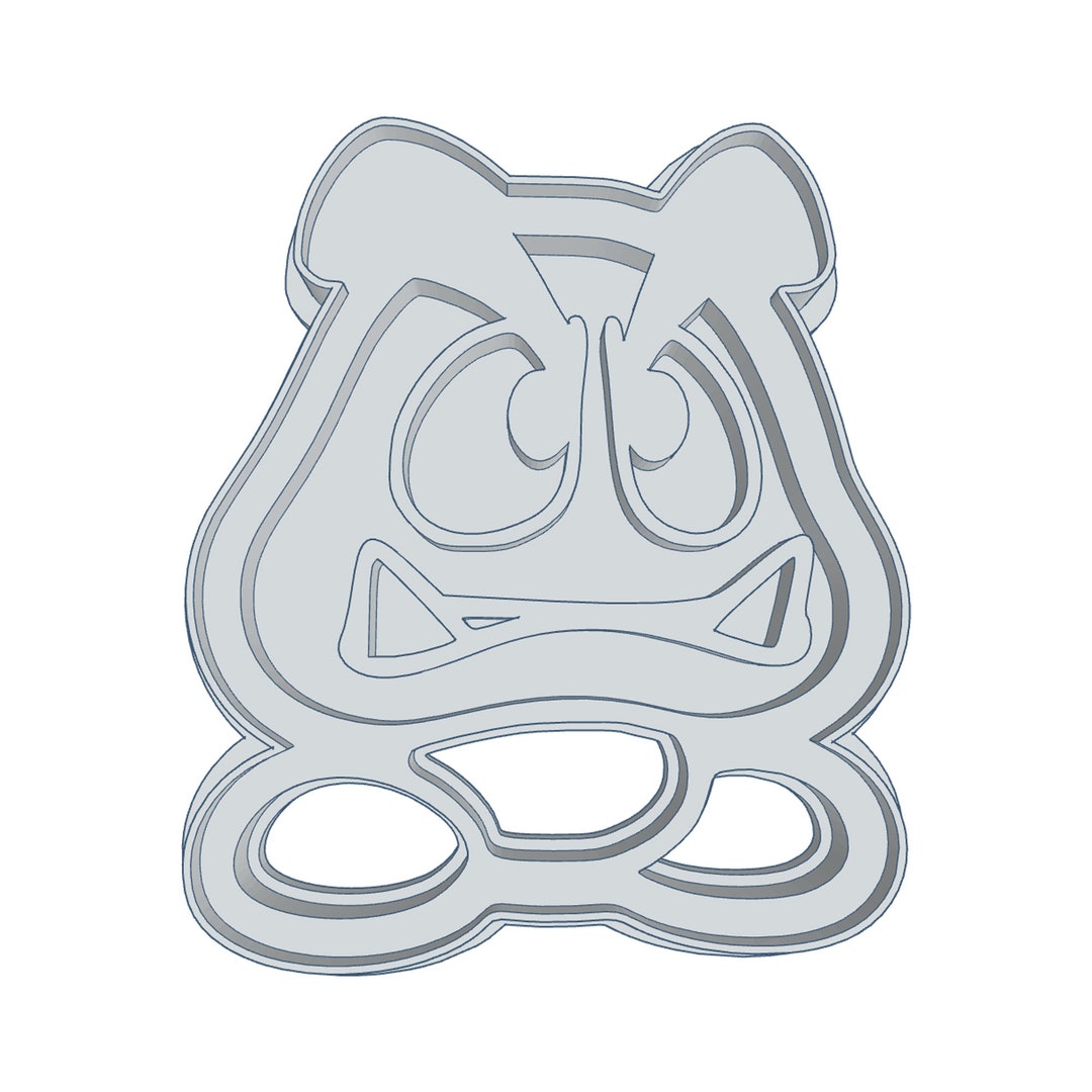 Goomba Cookie Cutter imprints and Cuts Download - Etsy