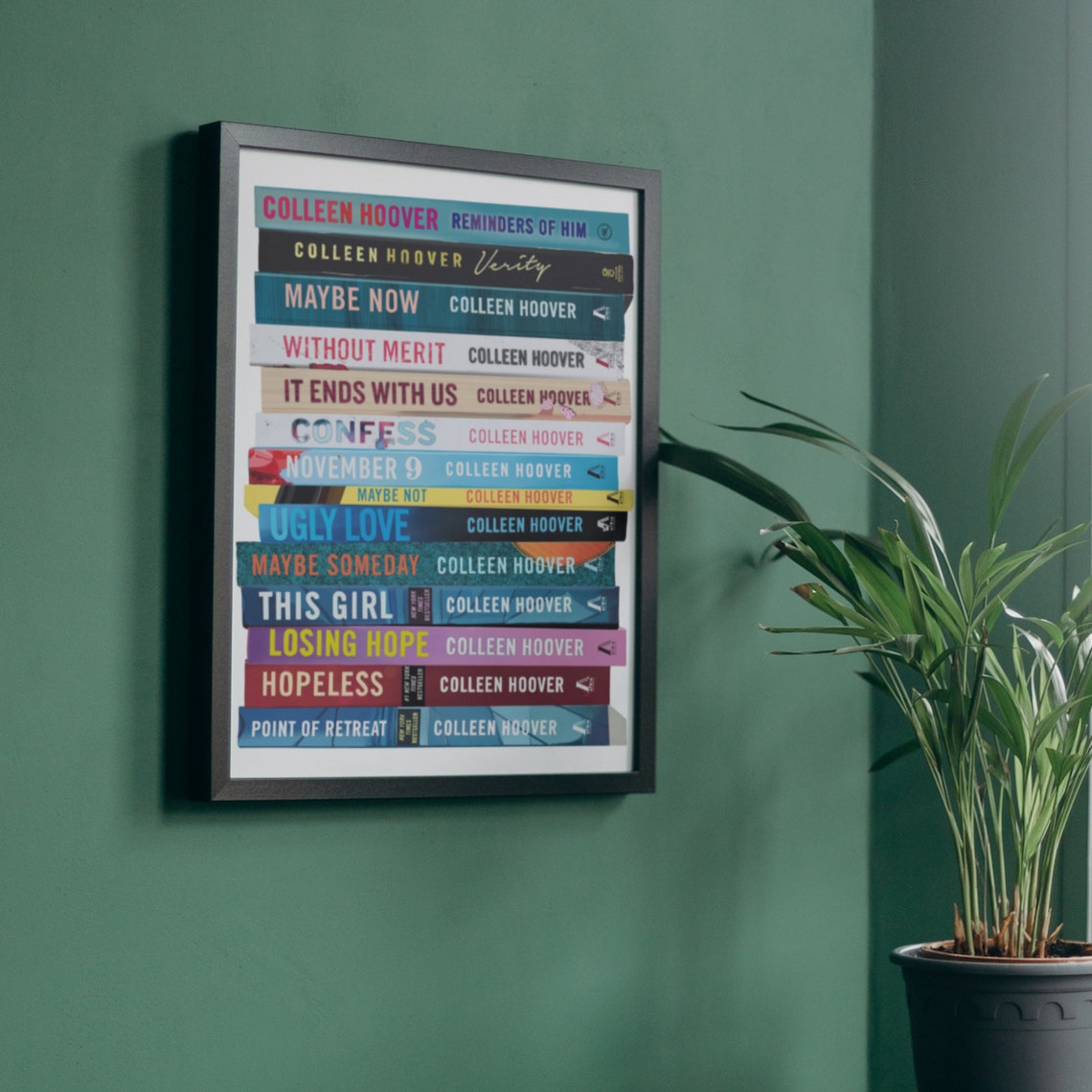 Book Spine Art: Colleen Hoover-inspired Digital Print for Easy Printing ...