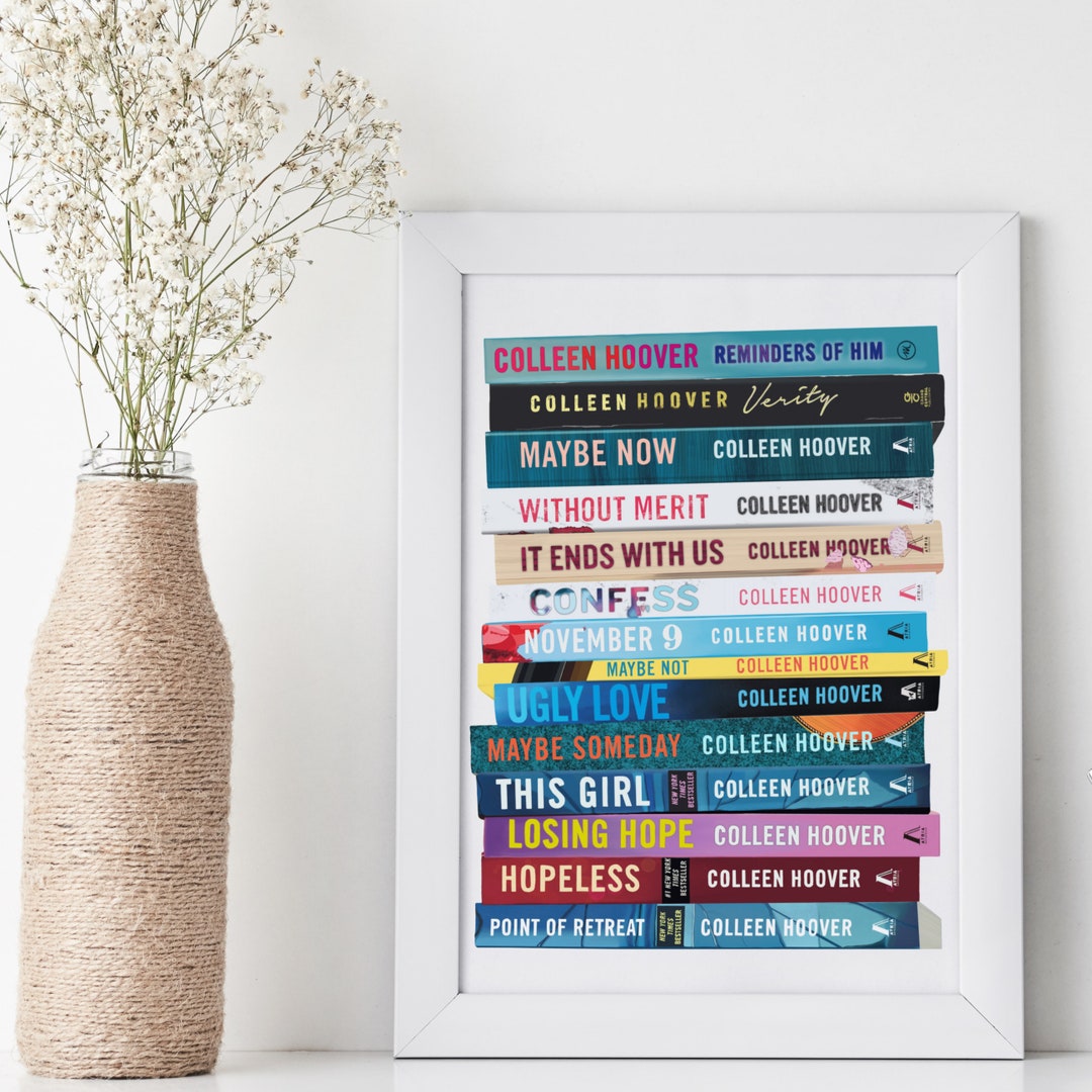 Book Spine Art: Colleen Hoover-inspired Digital Print for Easy Printing ...