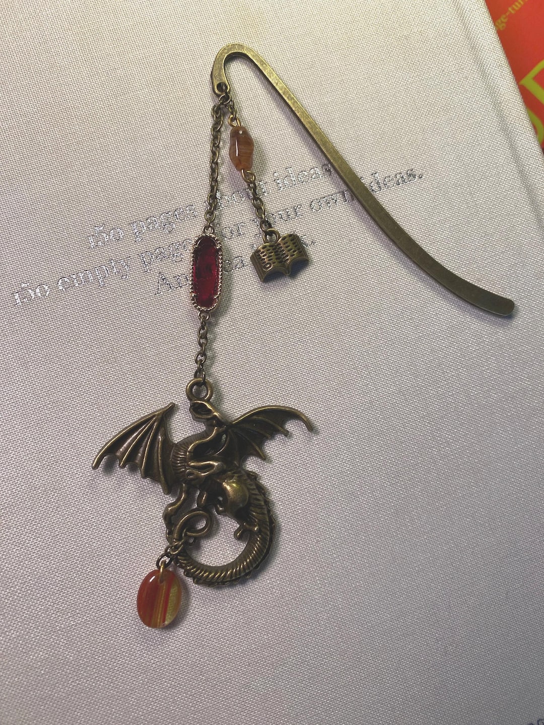 DYUO - Dragon Metal Bookmark Bronze, Reader Bookmark, Hook Bookmark ...