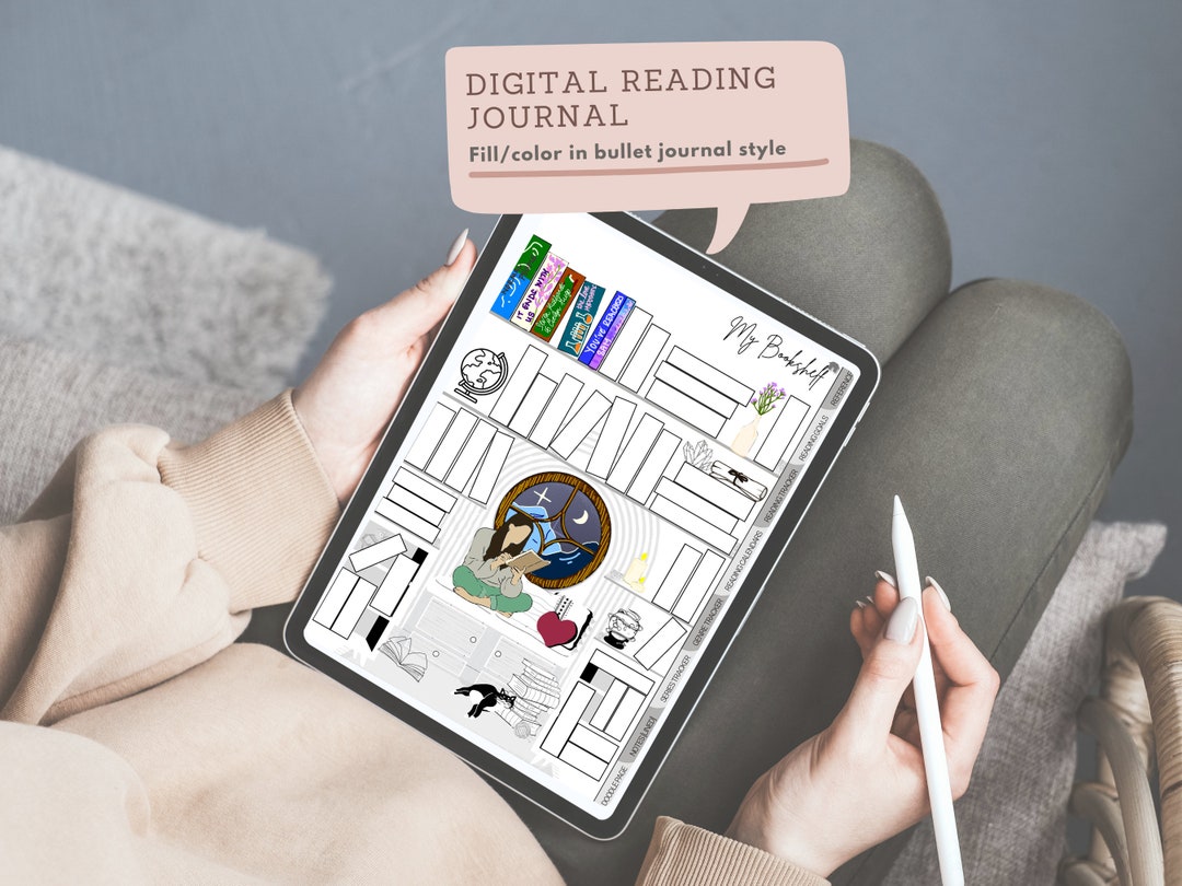DYUO - Digital Reading Journal, Reading Tracker, Portrait, Reading Log ...