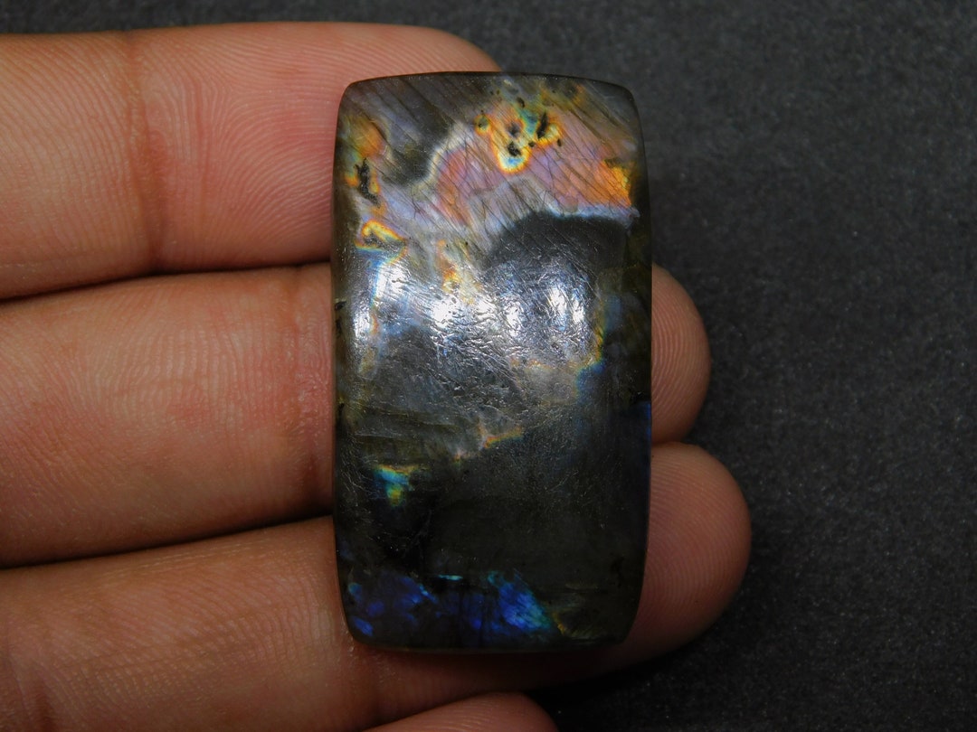 Rare Natural Labradorite Loose Stone, Blue Flashy Labradorite Cabochon ...
