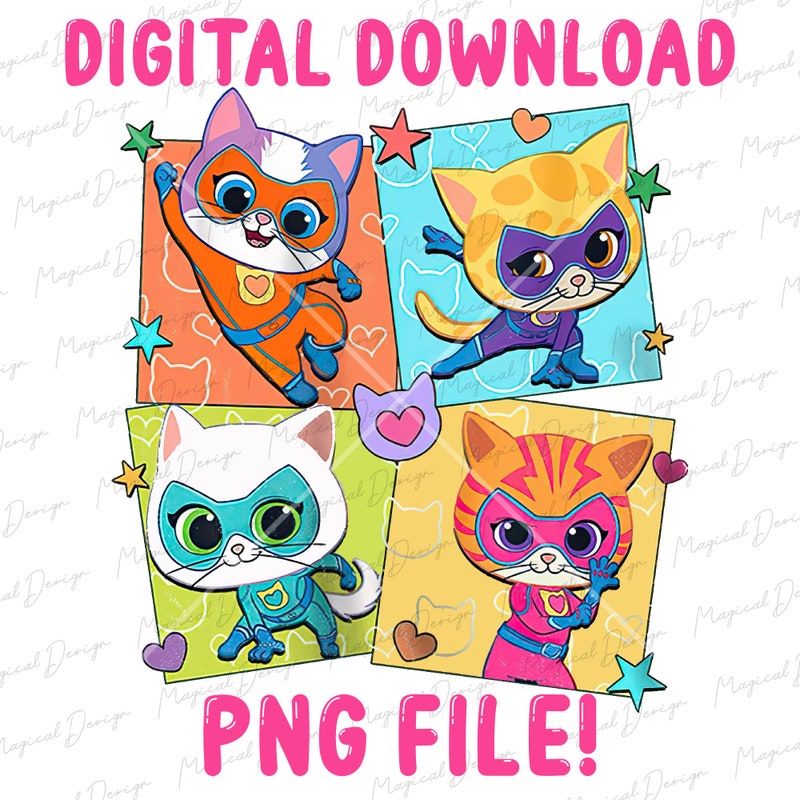 Super Kitties Svg - Etsy