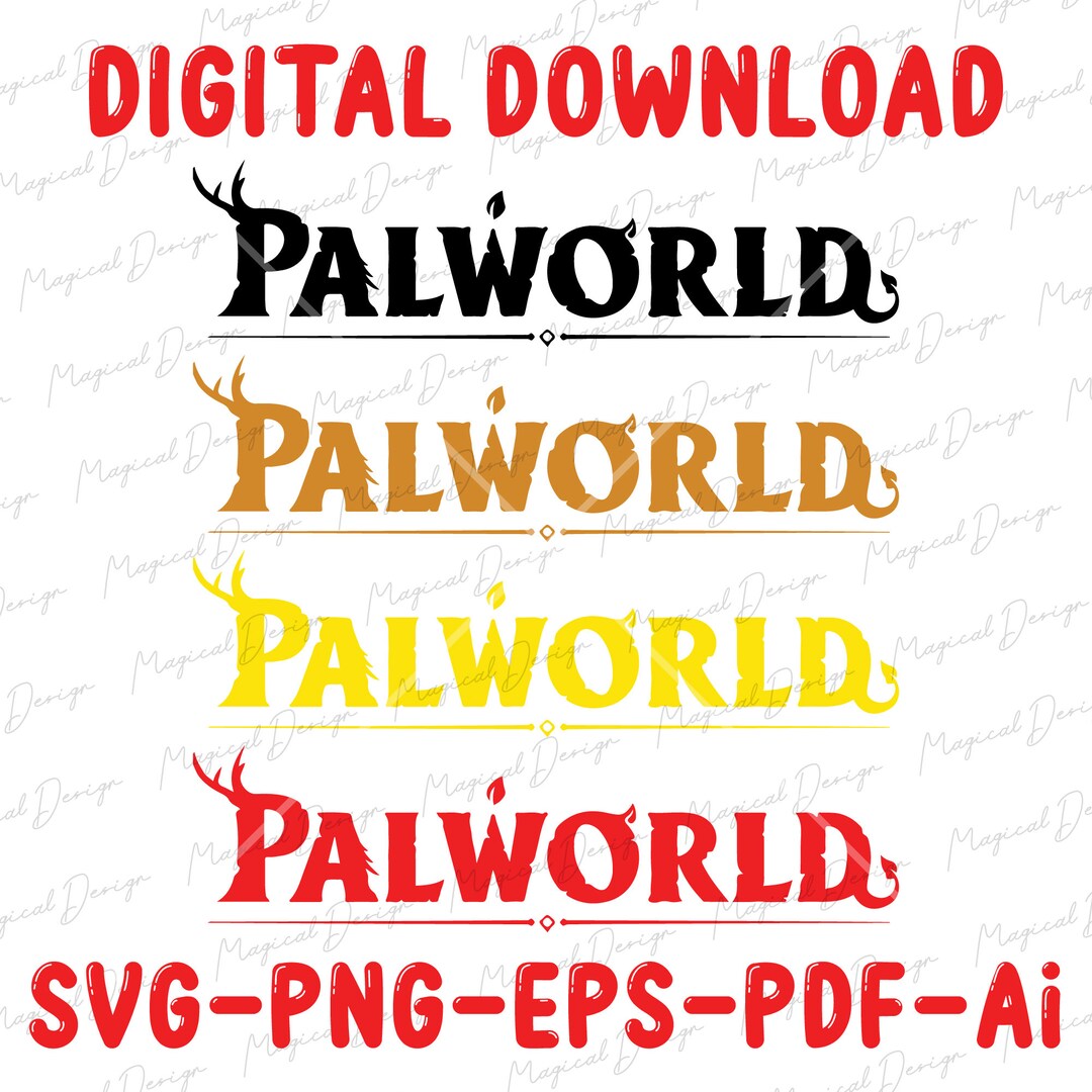 PALWORLD Game Logo SVG, Digital Download for Branding & Design PNG ...