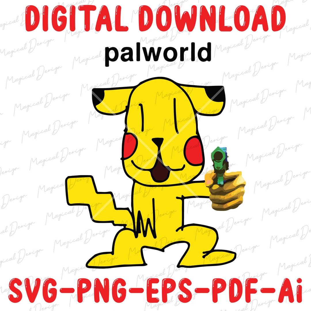 PALWORLD Game Character SVG, Cute Fantasy Creature Clipart PNG, Vibrant ...