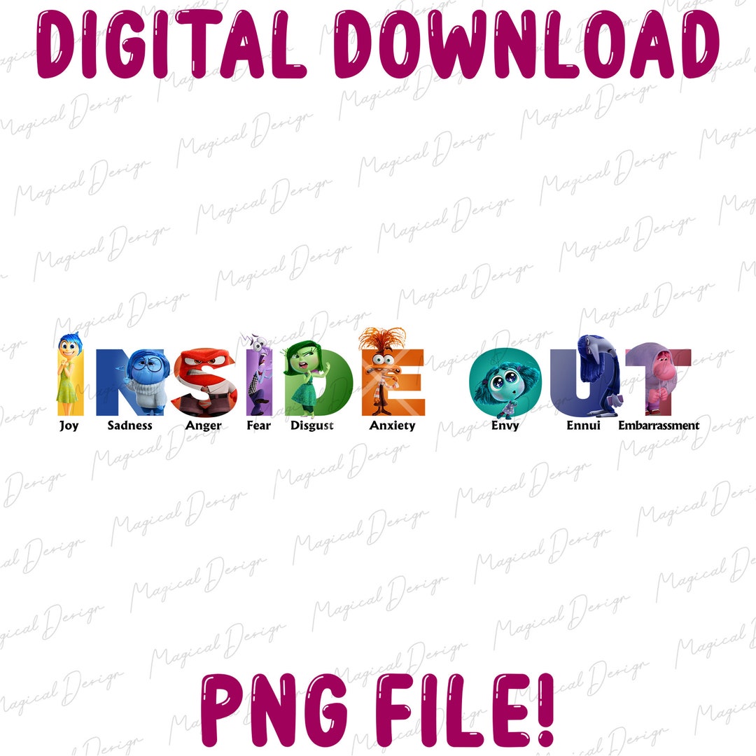 Inside Out Characters Png, Inside Out 2 Png, Inside Out Group Matching ...