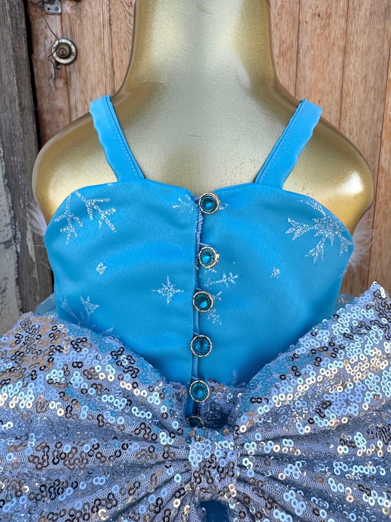 Elsa-inspired Sequin Ice Queen Costume: Snowflake Cape Dress-up Set - Etsy