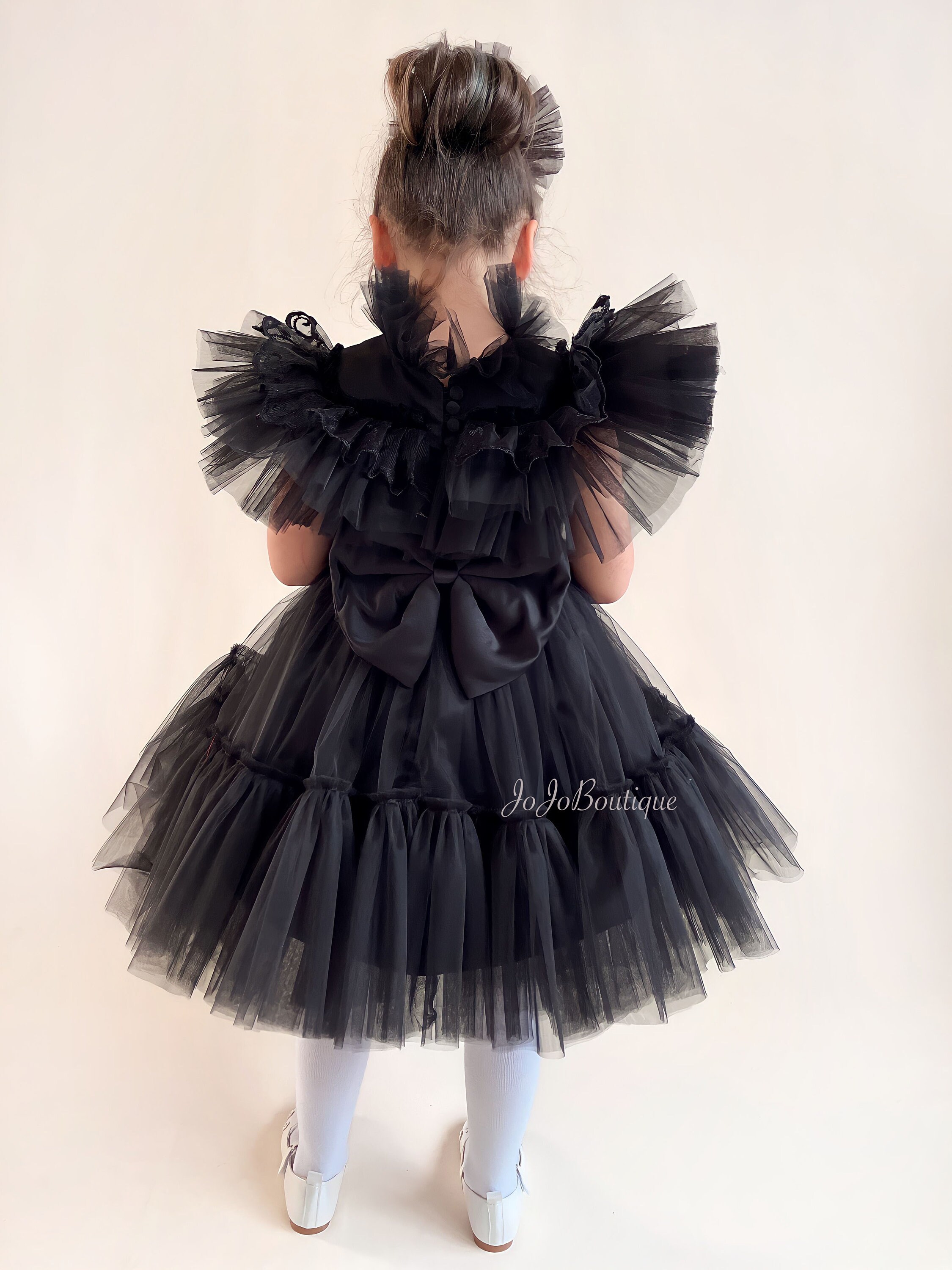 Wednesday Addams Costume, Toddler Wednesday Costume for Kids Black ...