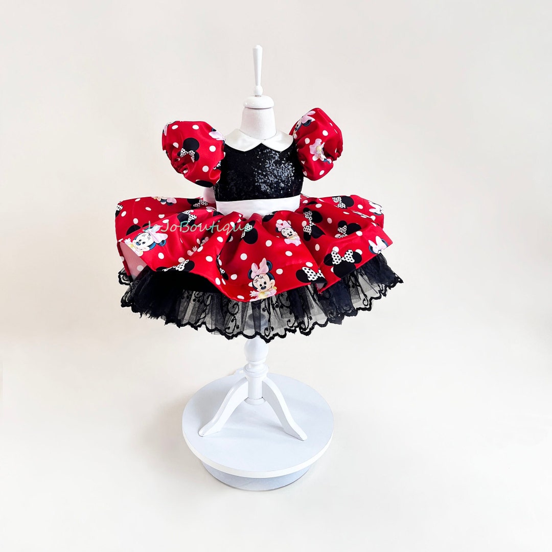 Red Minnie Mouse Dress, Minnie Mouse Outfit for Girls, Minnie Mouse ...