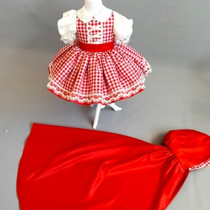 Halloween Red Fairy Tale Baby Dress, Riding Cape Girl Dress, Festive ...