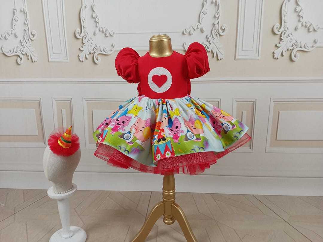 Plim Plim Inspired Baby Costume Cute Heart, Red Baby Dress, Heart Baby ...