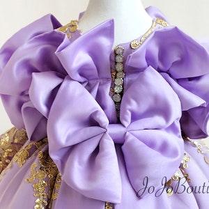 Purple Party Outfit With Train Tutu Girl Pink Ball Gown for Toddler ...