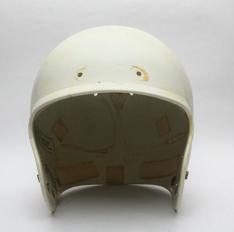 Vintage Game Used White 1980s BIKE IV Youth Medium Football Helmet ...