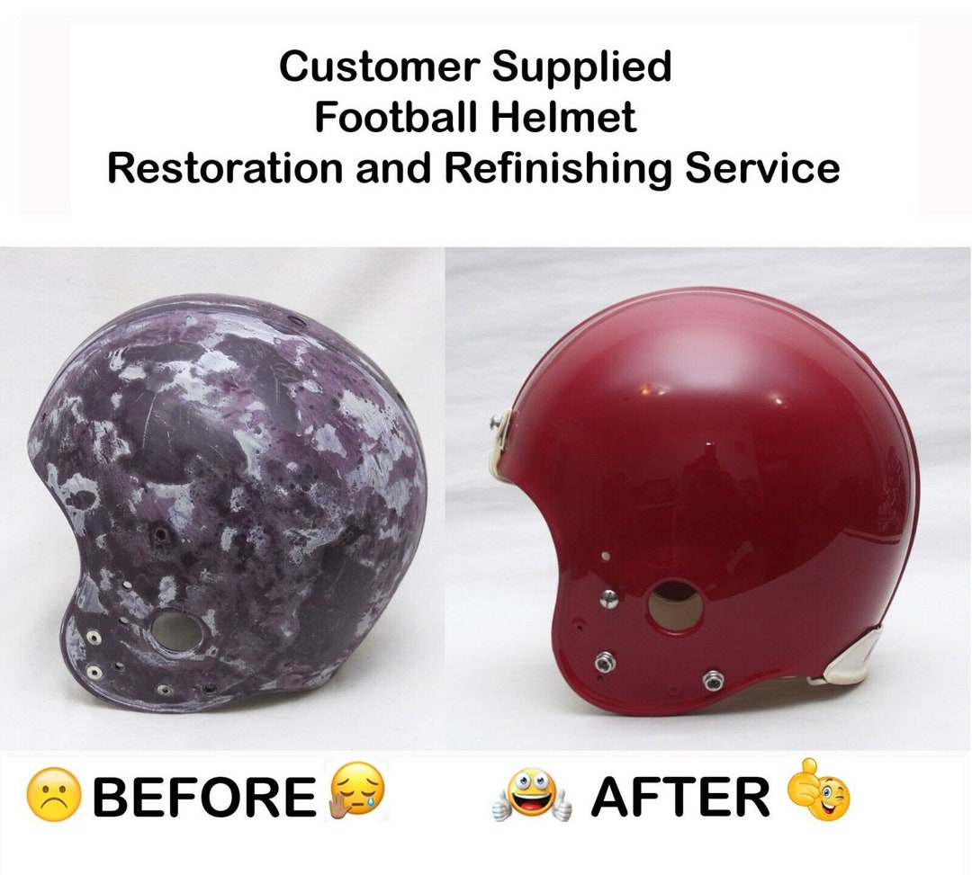 Customer Send in Football Helmet Restoration and Refinishing Service - Etsy