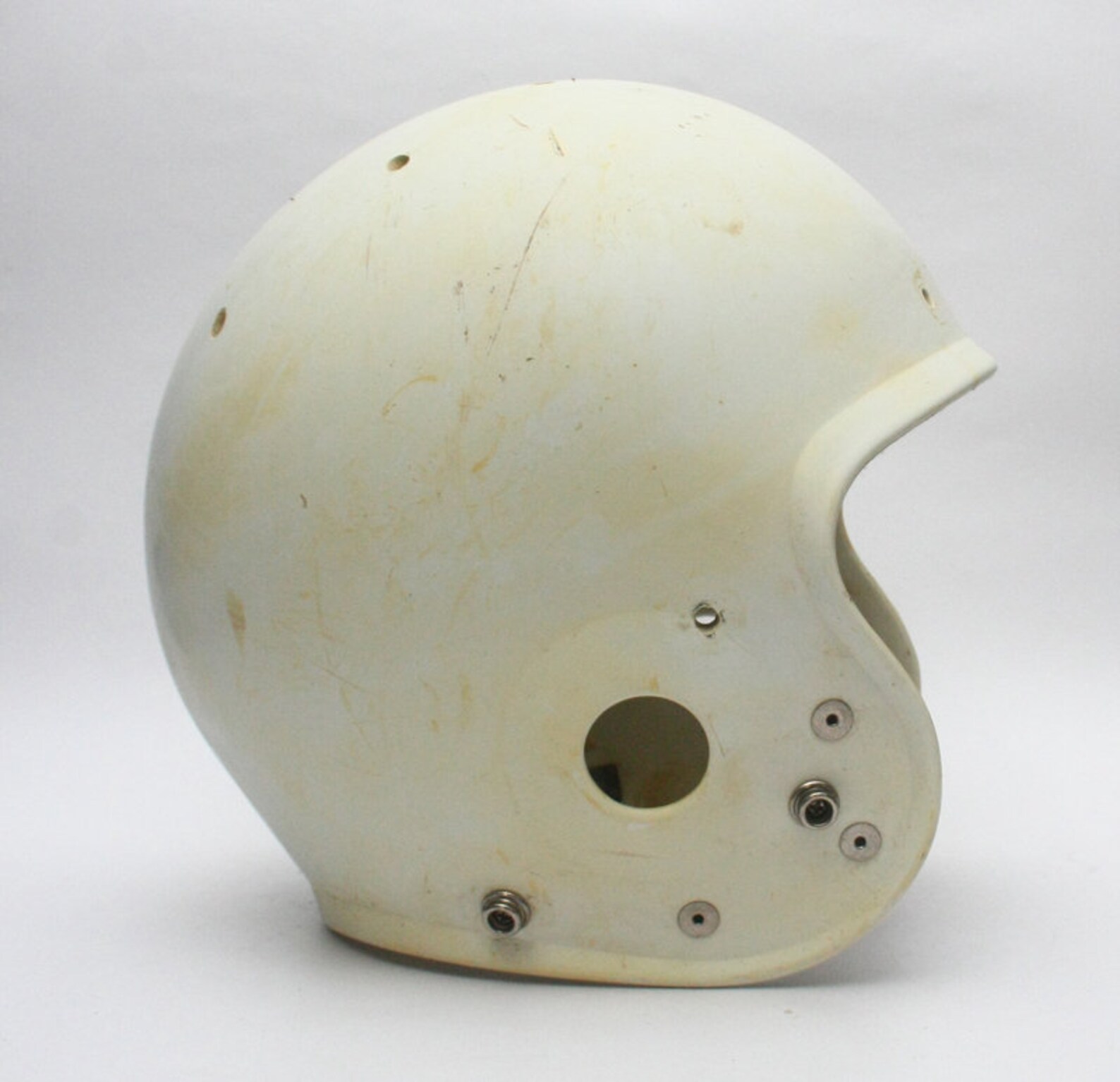 Vintage Game Used White 1980s BIKE IV Youth Medium Football Helmet ...