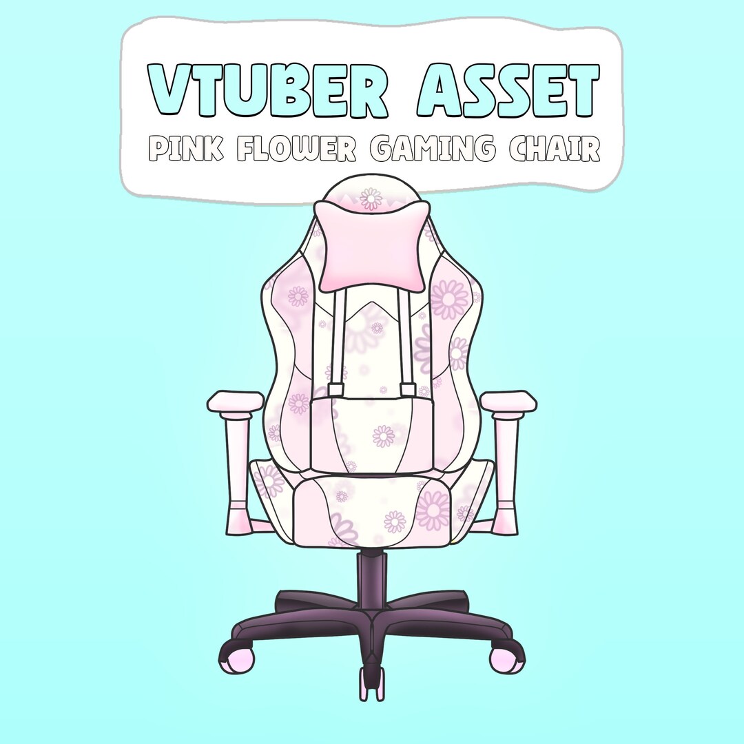 Vtuber Chair Asset Pink Flower Gaming Chair, Vtuber Easter Asset, Asset ...