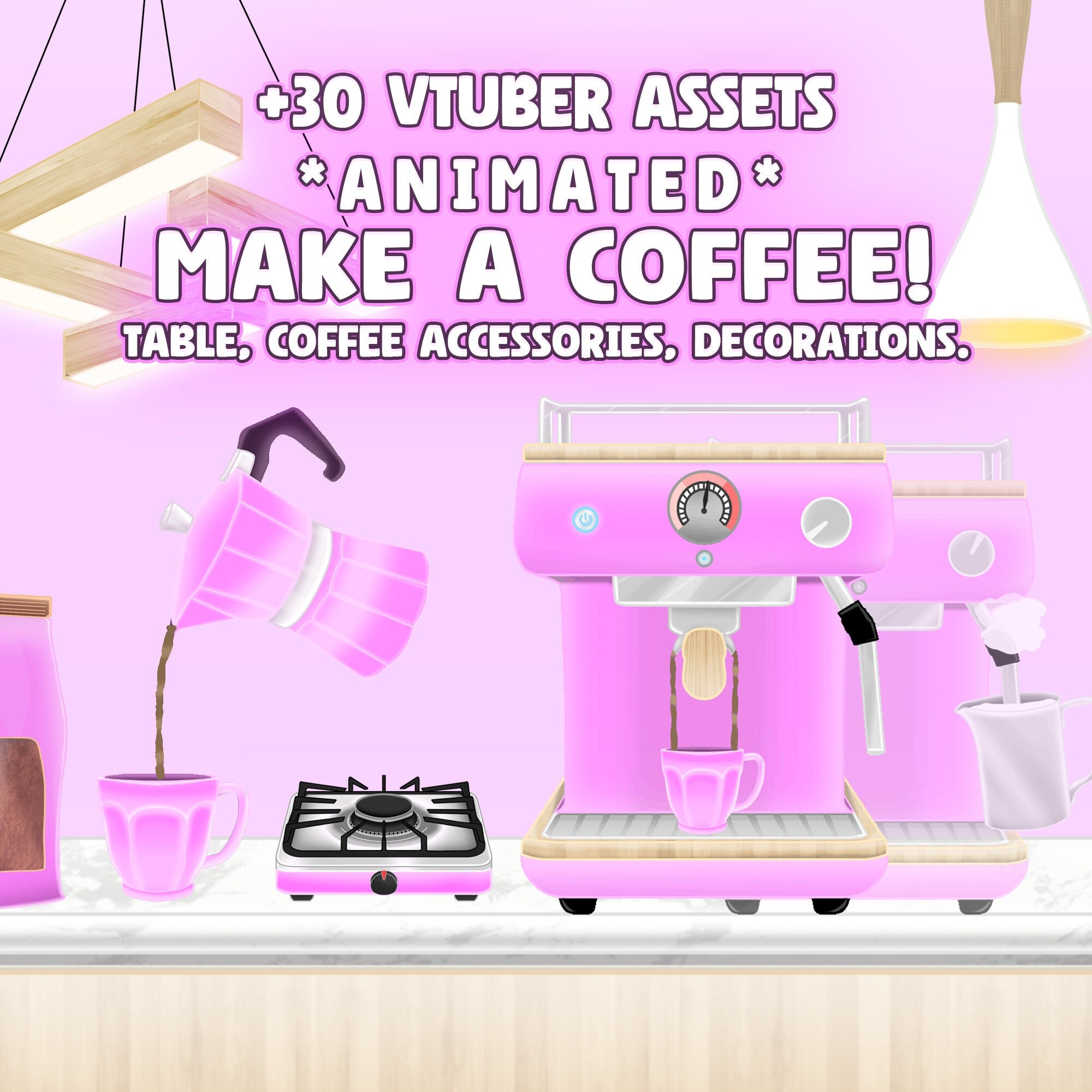Make A Coffee Vtuber Animated Assets, Vtuber Assets Coffee, Animated ...