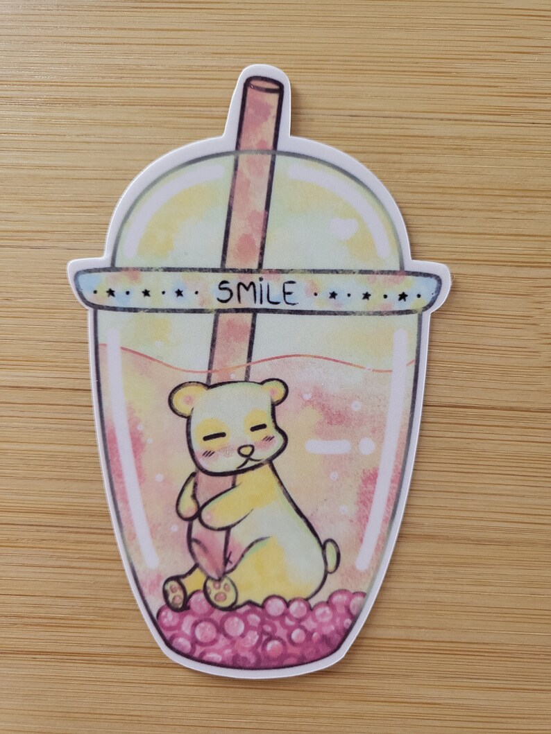 Boba Animals Sticker Bundle Laminated Glossy Stickers, Durable ...