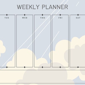 Weekly Planner X Sky is the Limit - Etsy