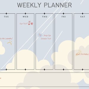 Weekly Planner X Sky is the Limit - Etsy