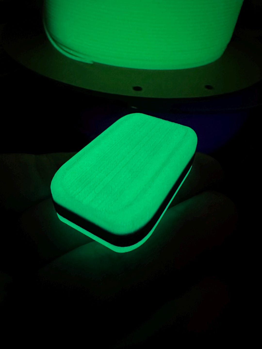 Smooth Rogue Fidget Slider 3 Click (glow in the Dark Green / Matte Blue ...