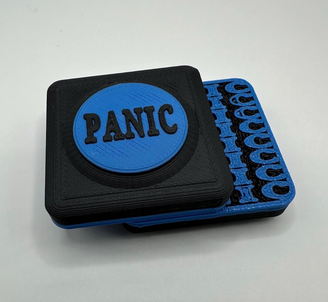 The Panic Attack Cube Fidget Slider 3x3 (blue / Matte Black) Haptic ...