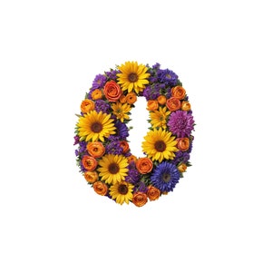 Digital Numbers (floral Design) - Etsy